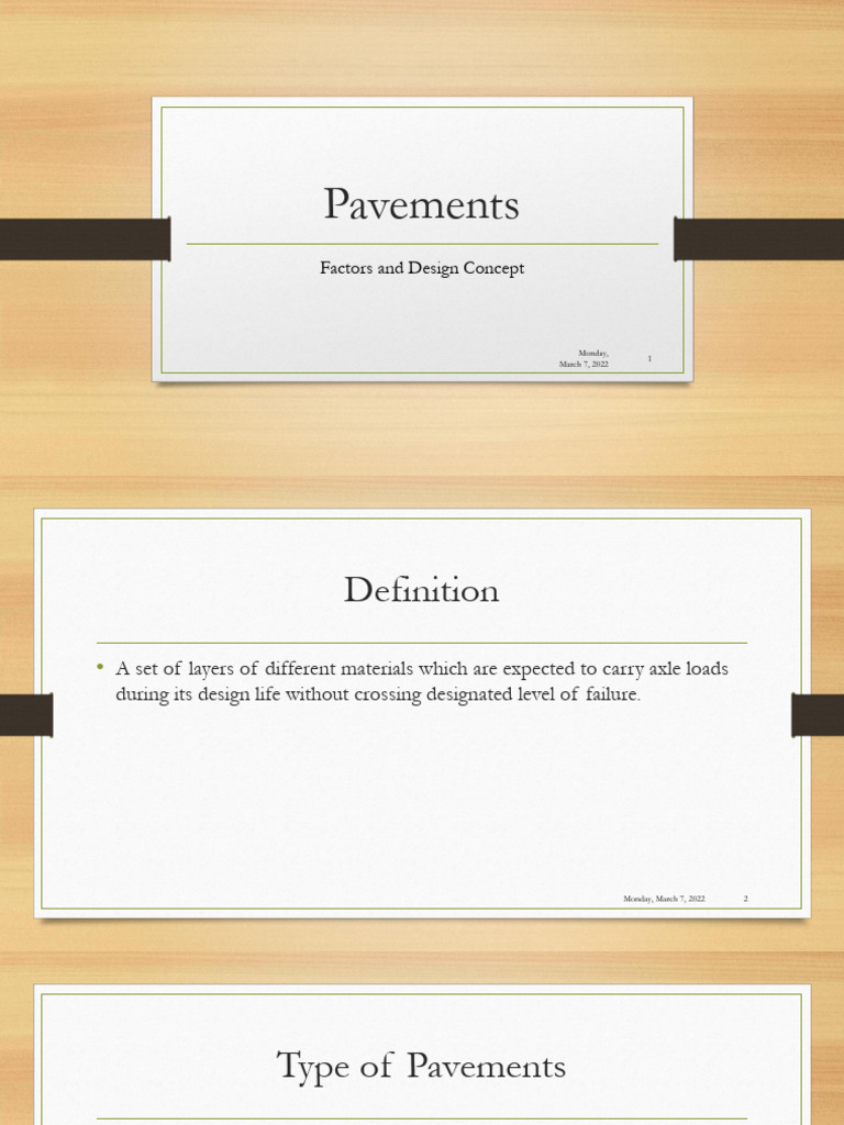 Types and Design of Pavements | PDF | Road Surface | Concrete