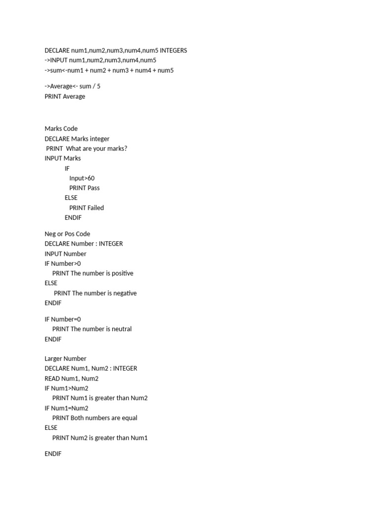 Pseudo Code | PDF