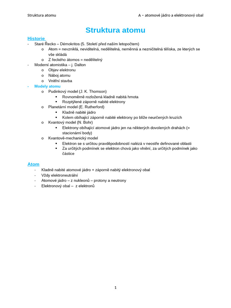 Struktura Atomu | PDF