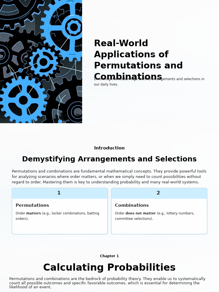 Real World Applications of Permutations and Combinations | PDF ...