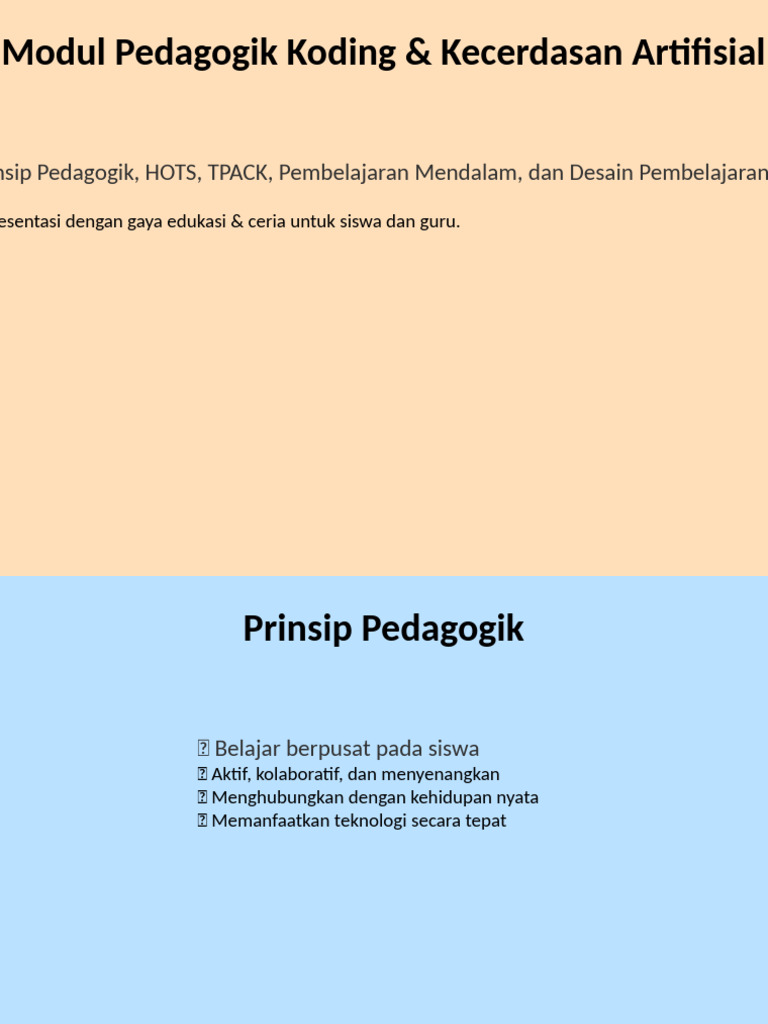 Modul Pedagogik Koding AI EduCeria | PDF