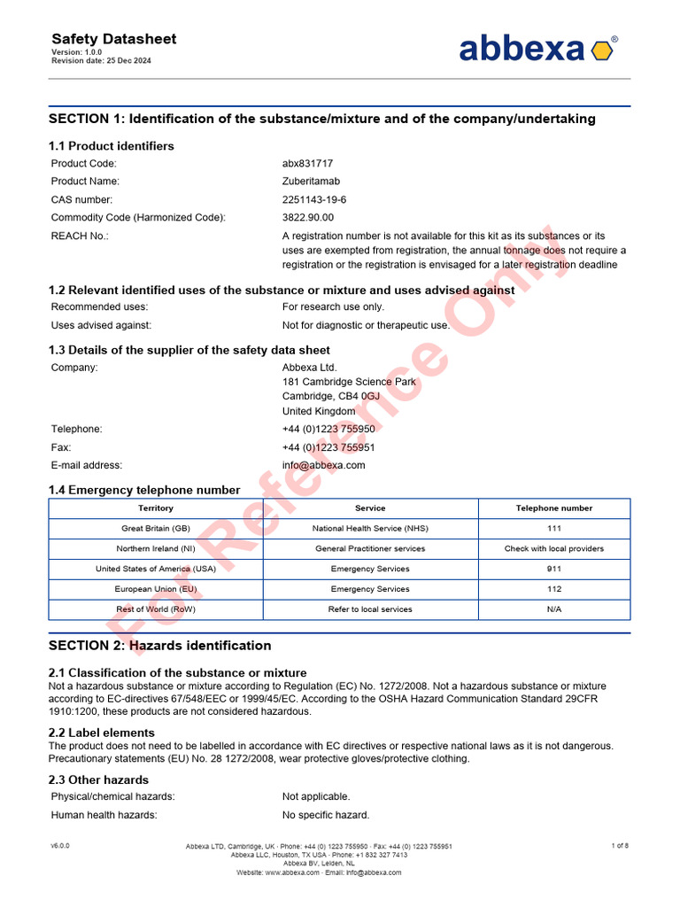 Abx831717 Sds | PDF | Polyvinyl Chloride | Personal Protective Equipment