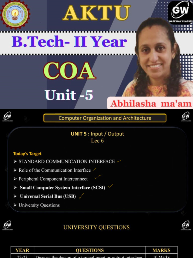 COA U 5 Lec 6 Notes | PDF