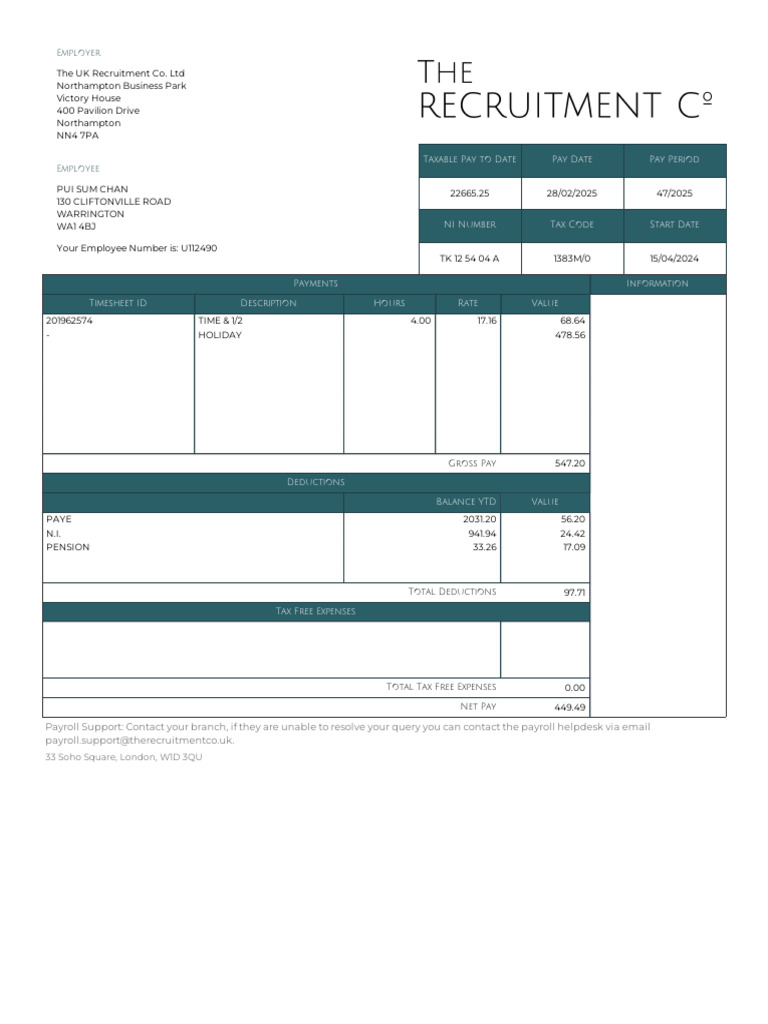 Taxable Pay To Date Pay Date Pay Period: Employer | PDF