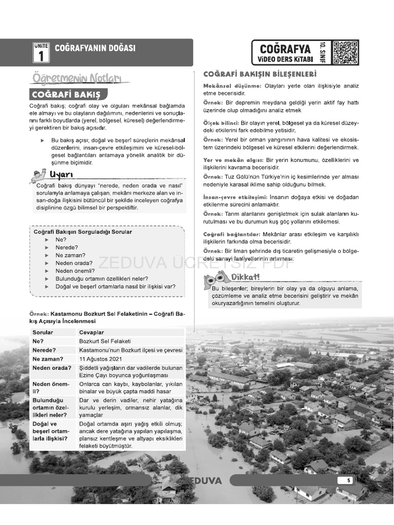 10.sinif Cografya Yeni Mufredat Cografi Bakis Konu Anlatimi PDF | PDF