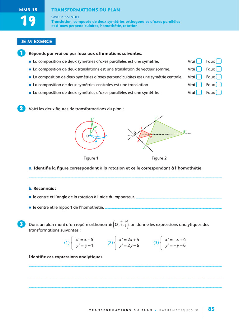 Transformations Du Plan | PDF