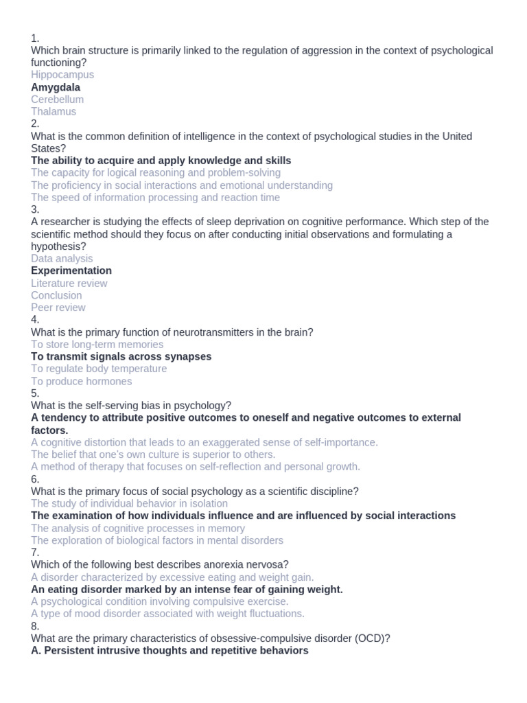 Key Concepts in Psychology and Behavior | PDF | Mental Disorder ...