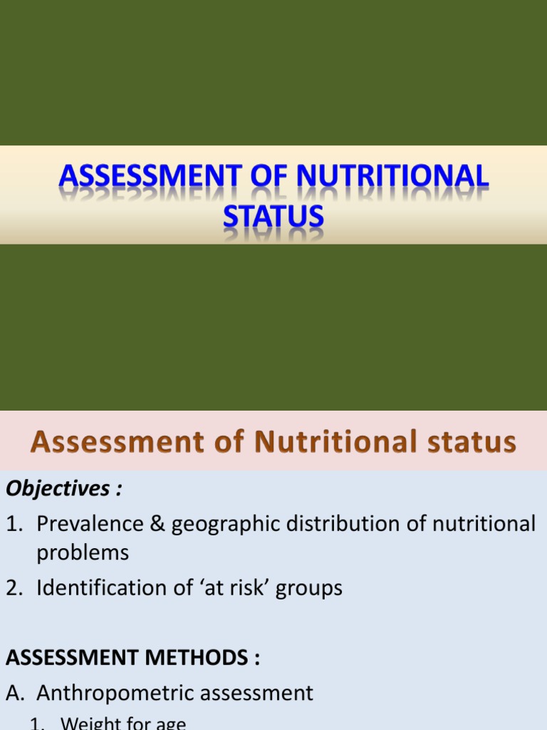 Nutritional Assessment | PDF | Malnutrition | Nutrition