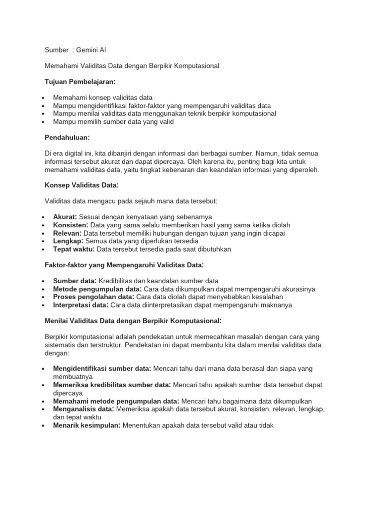 Memahami Validitas Data Pdf 7326