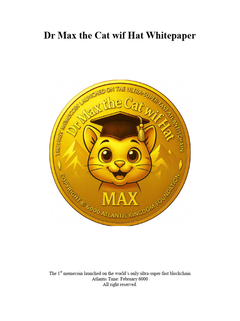 Dr Max the Cat Memecoin Overview | PDF | Economies