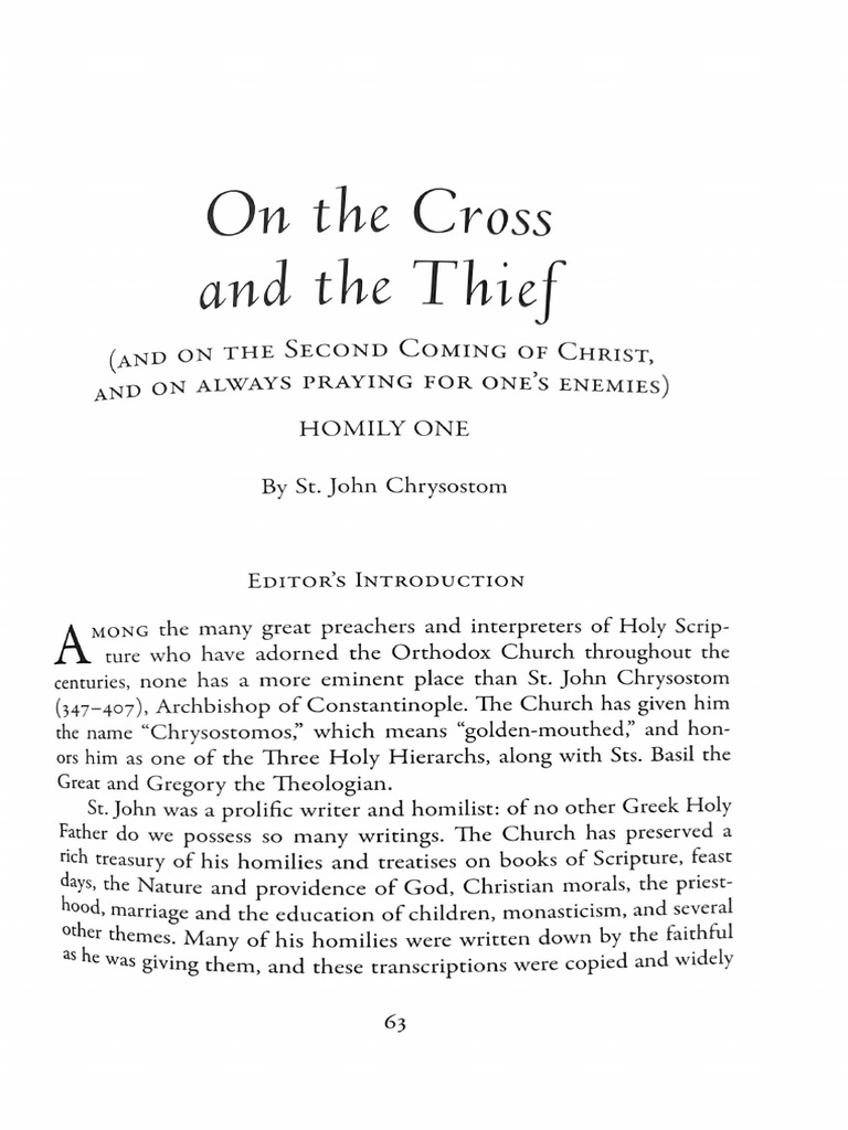 On The Cross and The Thief | PDF