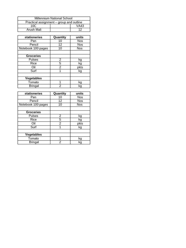 Grouping Data in Excel: Practical Guide | PDF