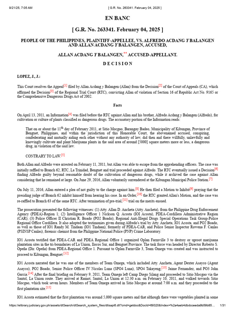 Appeal Decision on Drug Cultivation Case | PDF | Search Warrant ...