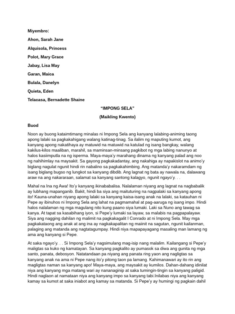 Impong Sela | PDF