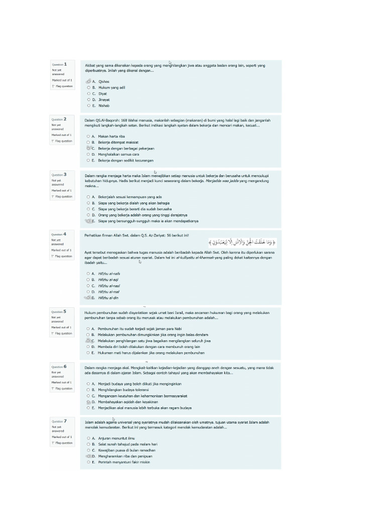 Soal Ujian Agama Fix | PDF
