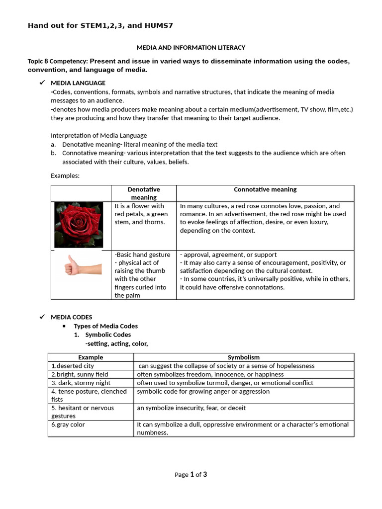 Topic 8 Media Conventions | PDF