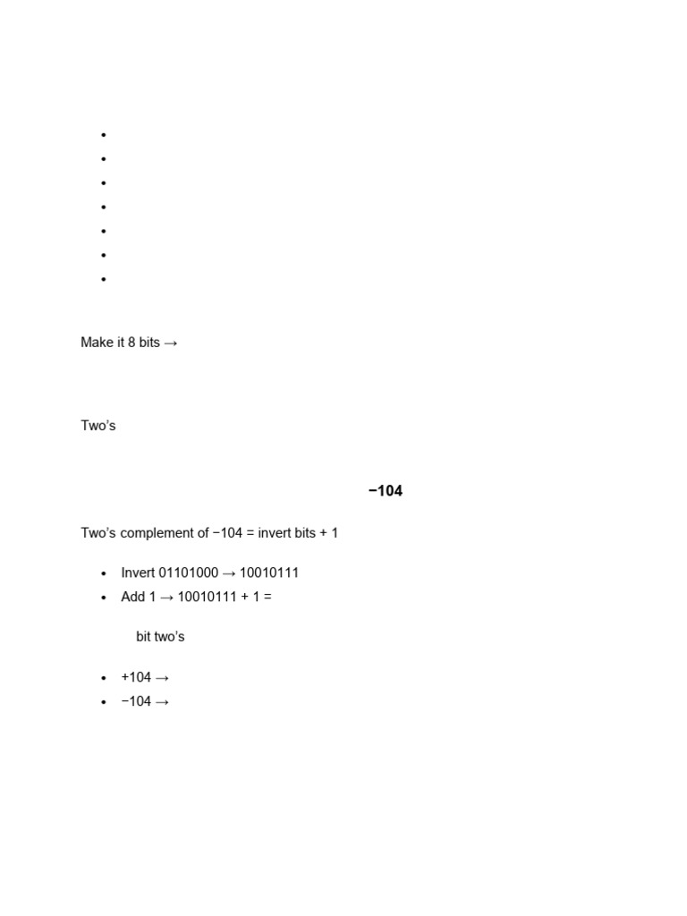 2's Complement | PDF
