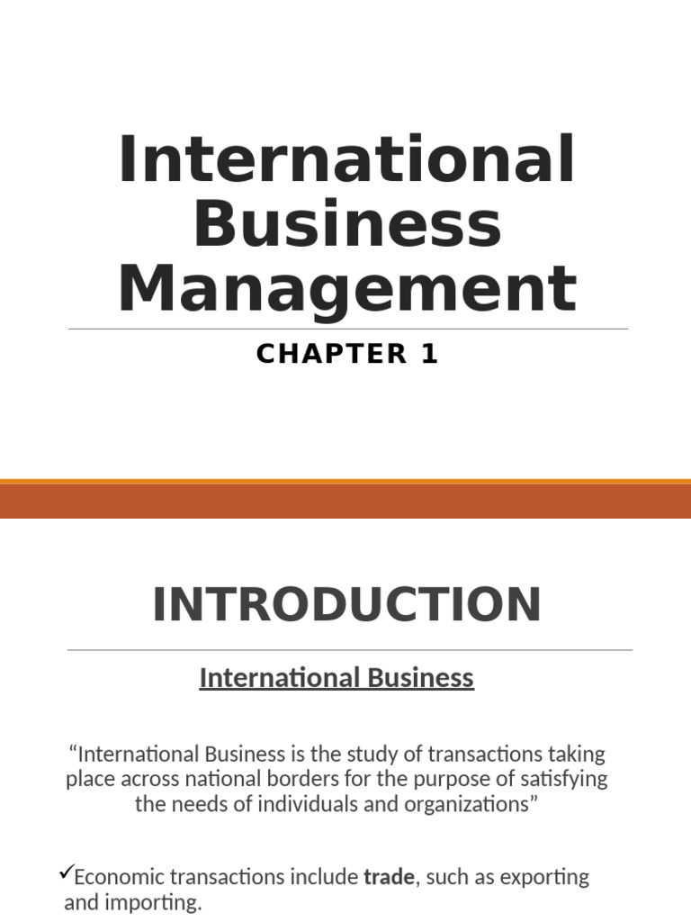 IMB Chapter 1 Regional and Global Strategy | PDF | World Trade ...