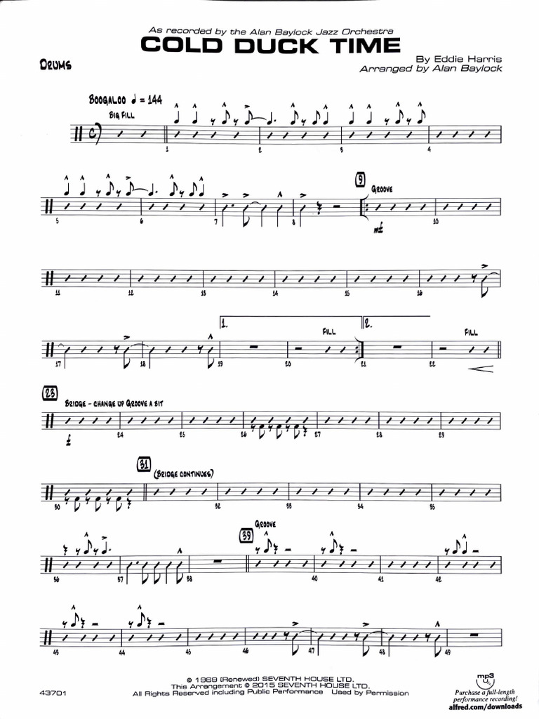 Cold Duck Time Drums | PDF