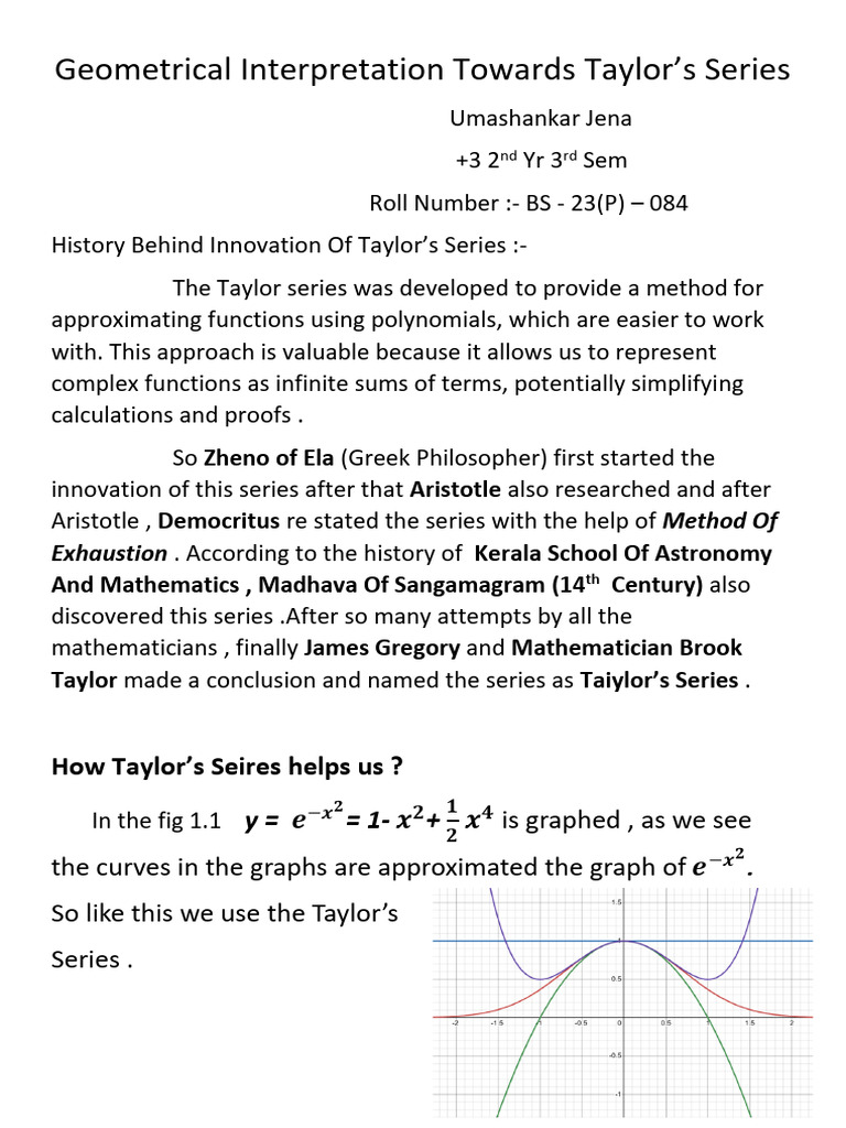 Geometrical Interpretation Towards Taylor | PDF | Mathematics ...