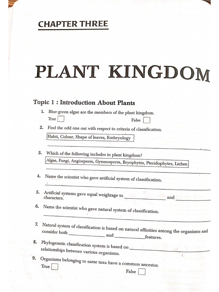 Plant Kingdom Ncert | PDF