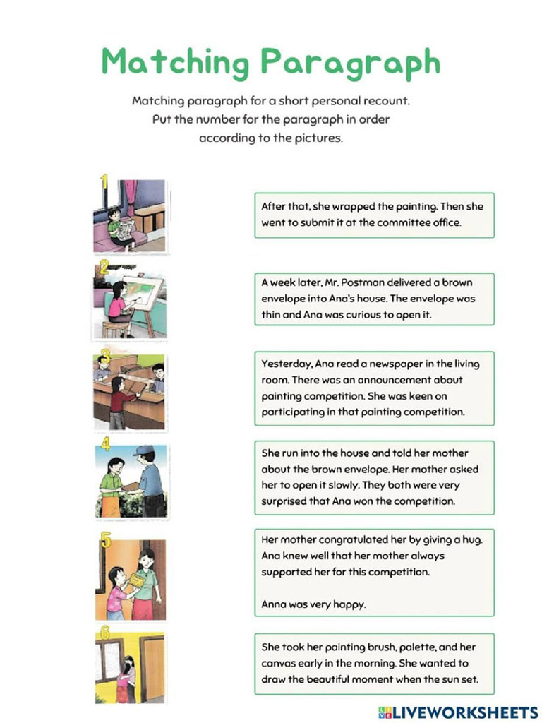 Matching Paragraph Recount Text Kls 8 Daring 1 | PDF