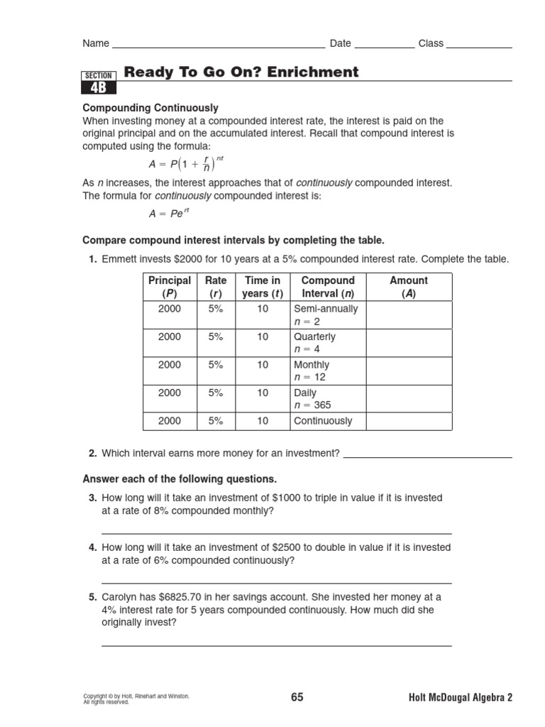 Continous Compounded Interest | PDF | Compound Interest | Interest