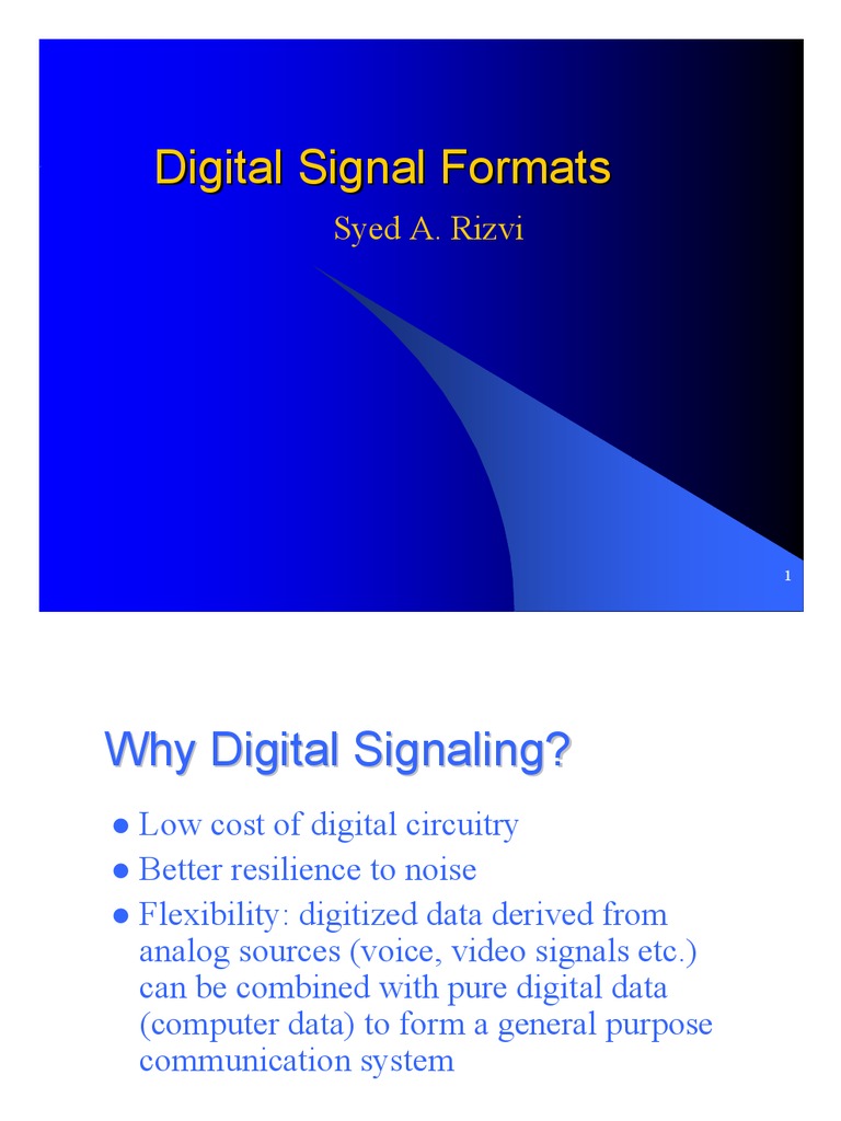 Digital Signal Formats | PDF | Frequency Modulation | Digital Signal