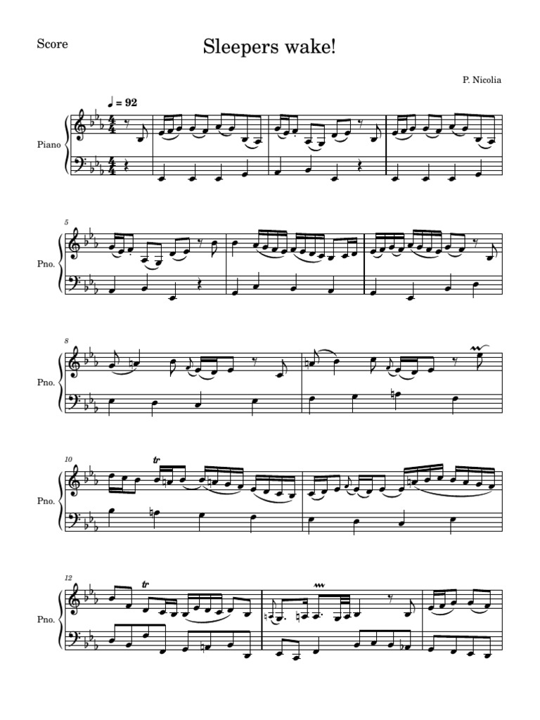 (SATB-Organ) Sleepers Wake | PDF | Wedding | Fashion Related Occasions