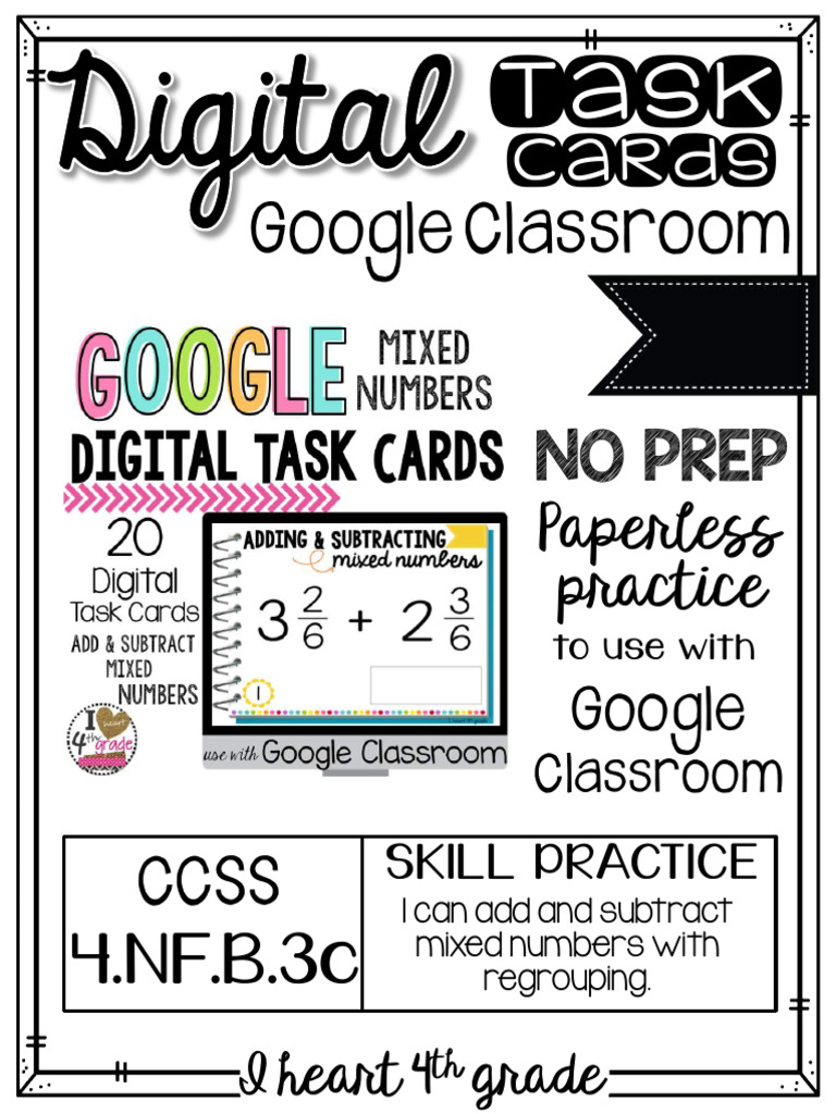 Digital Task Cards for 4th Grade Math | PDF