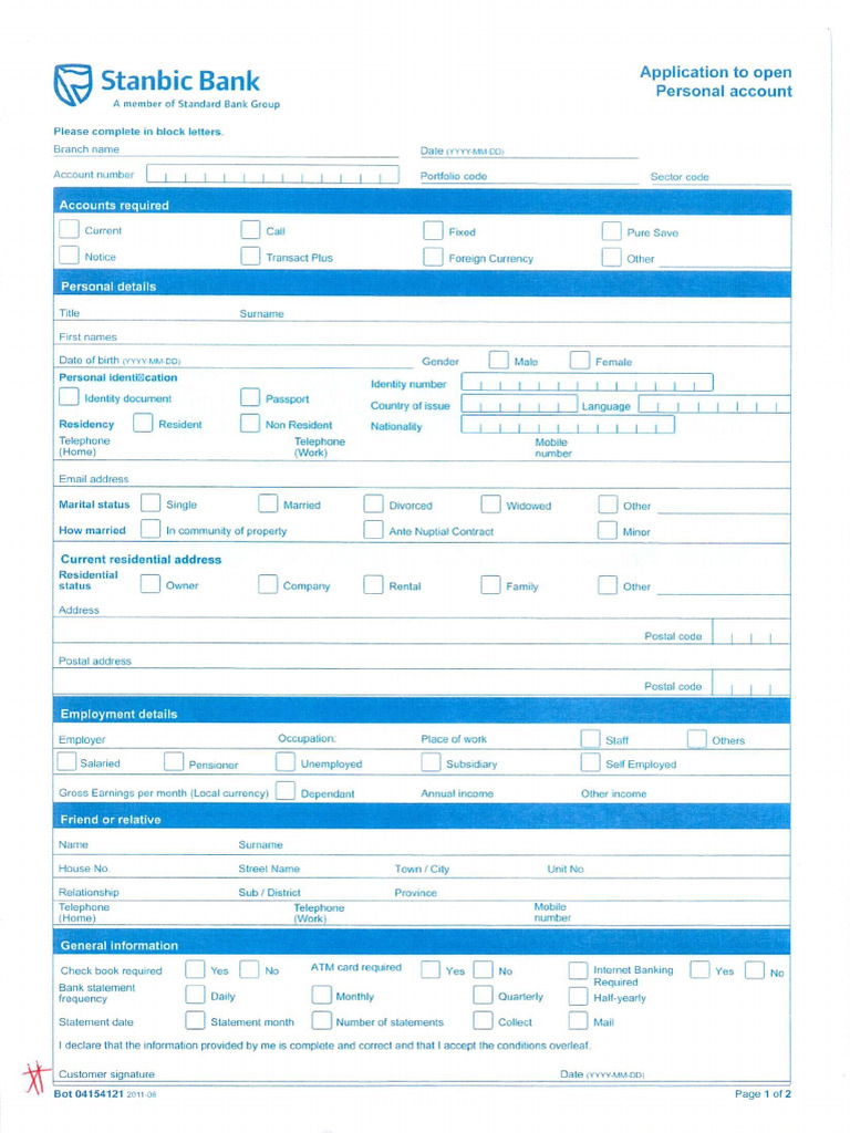 Account Opening Forms | PDF