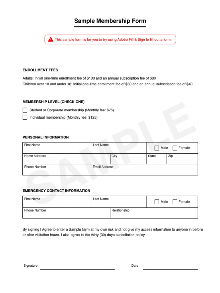 Sample Form 1 | PDF