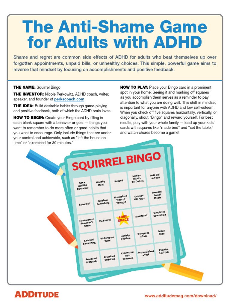 The Anti Shame Game For Adults With ADHD 3 | PDF | Social Psychology ...