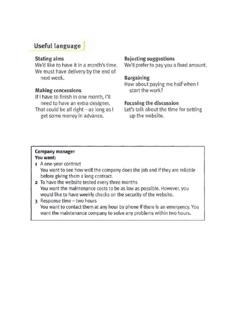 Negotiation Unit 2 Marketpre | PDF