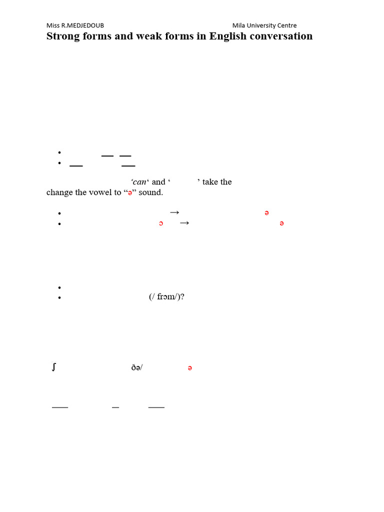 ++6 Strong Forms and Weak Forms in English Conversation-Fusionné Avec ...