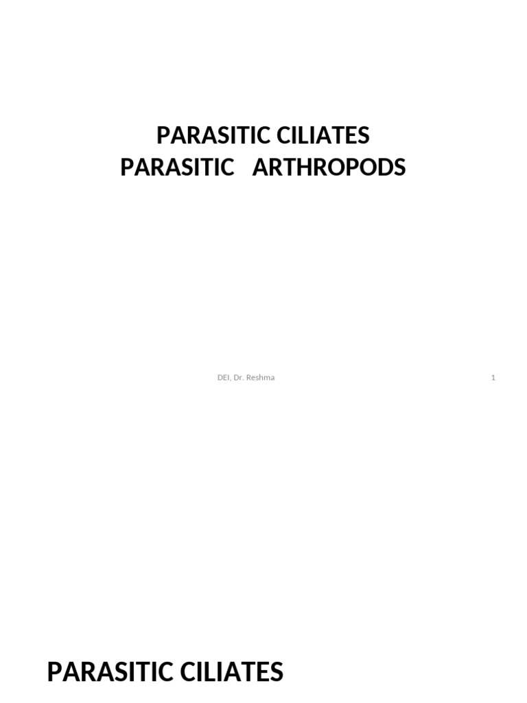Parasitic Ciliates and Arthropods | PDF | Parasitism