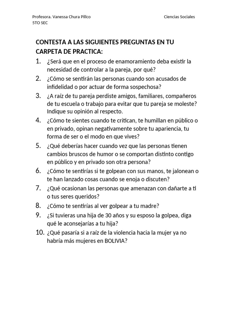 Pablo Parra - Civica Segundo Bim 5to Sec. | PDF | Justicia | Crimen y ...
