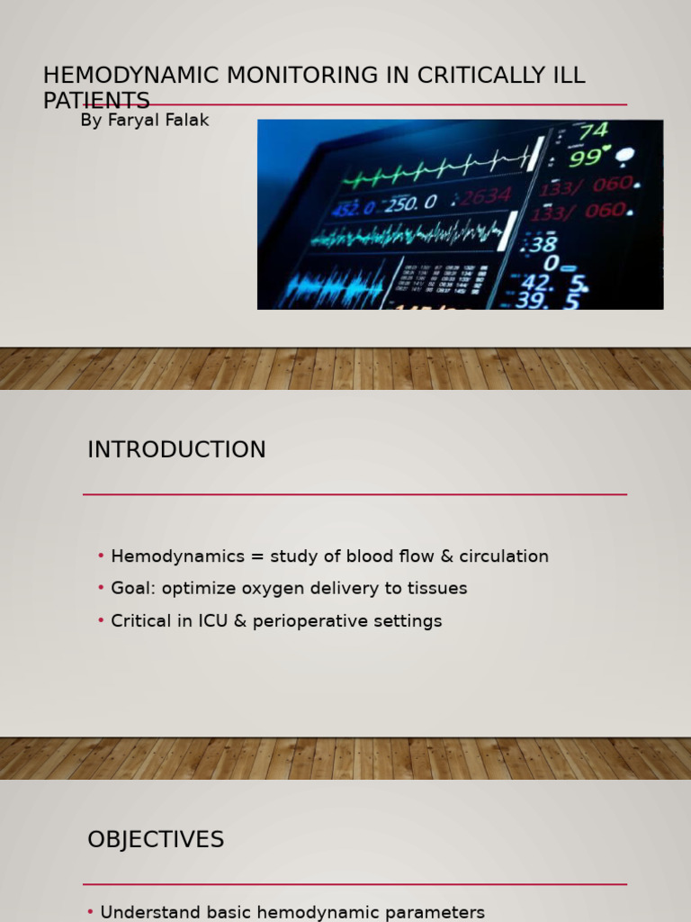 Hemodynamic Monitoring in ICU Care | PDF | Blood Pressure | Heart