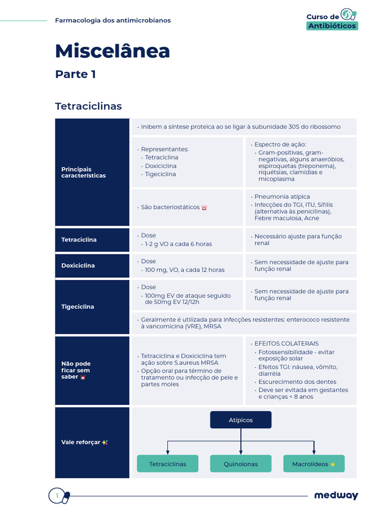 ATB Farmacologia Dos Antimicrobianos - Miscelânea - Aula 1 Ficha-Resumo v2 30wSLj5 | PDF ...