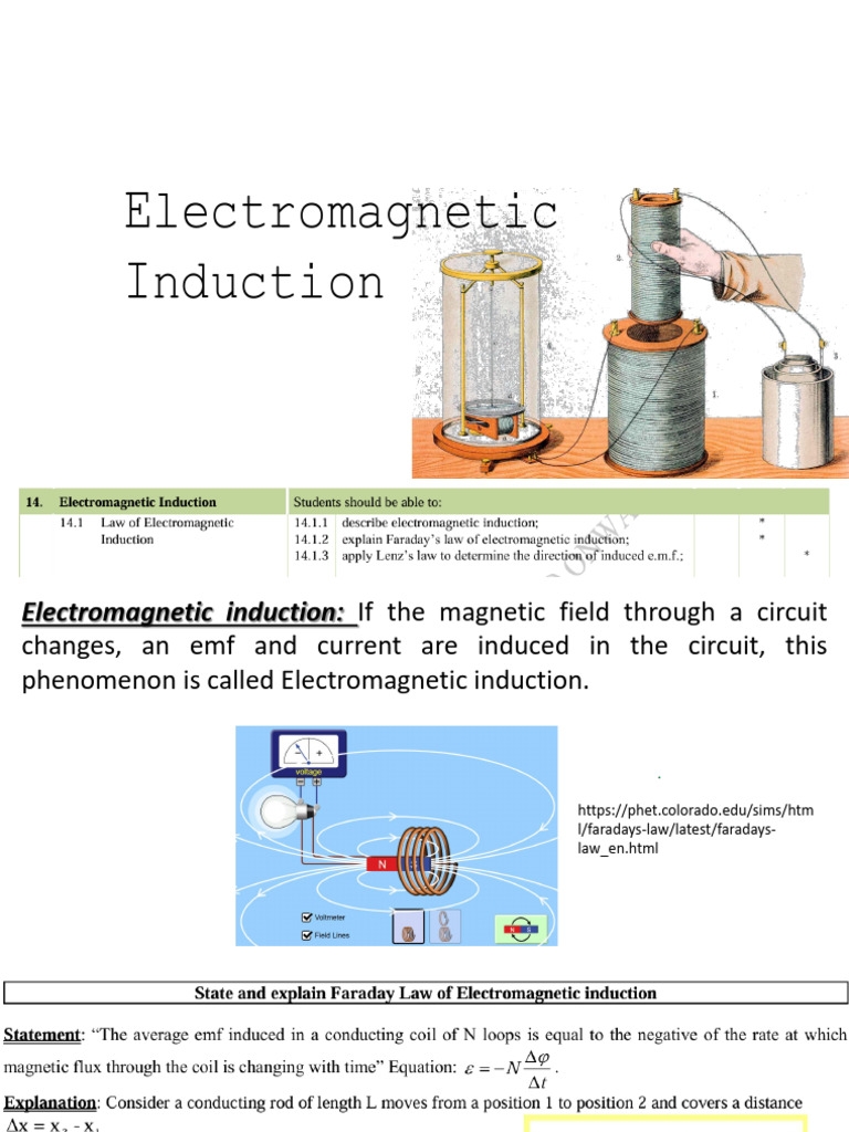 Chapter Electromagnetic Induction | PDF