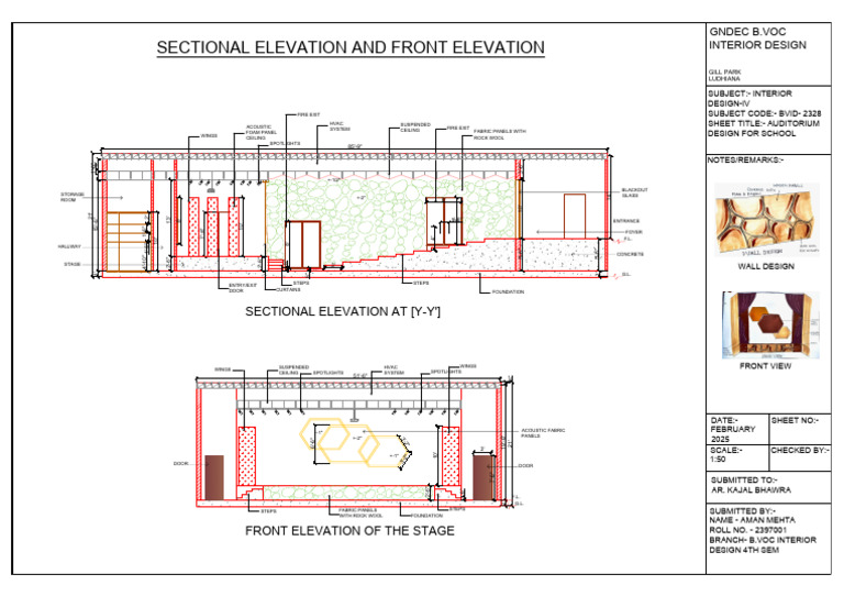 Auditorium Design Elevations and Plans | PDF | Buildings And Structures ...
