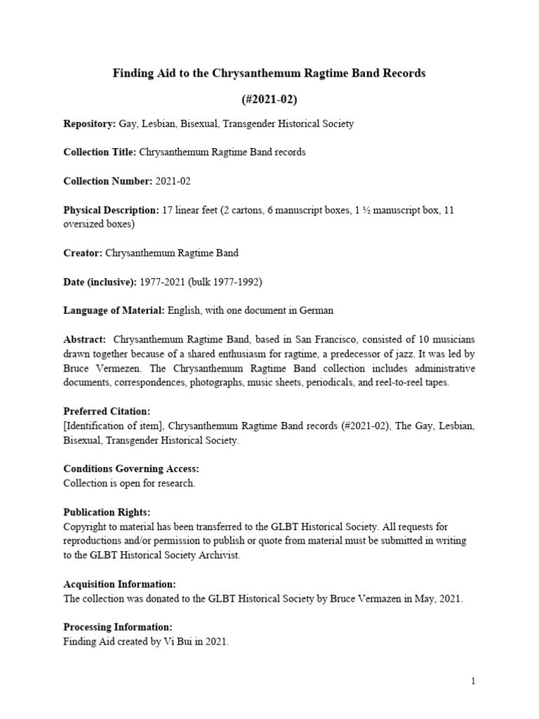 Chrysanthemum Ragtime Band 2021-02 | PDF | Ragtime | Scott Joplin