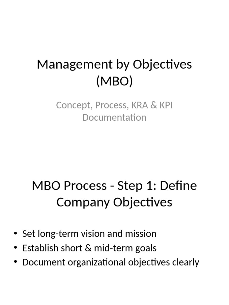 MBO Process Presentation | PDF