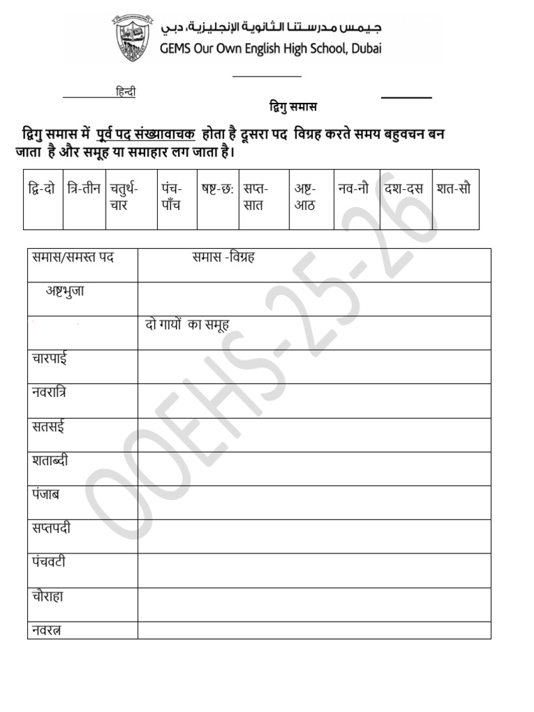 Worksheet of DVIGU SAMAS-25-26 | PDF