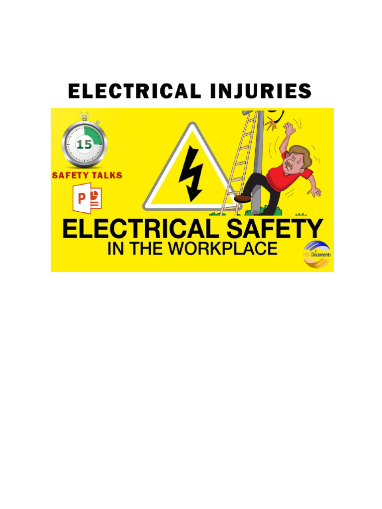 Electrical Injuries Safety Toolbox Talk | PDF | Occupational Safety And ...
