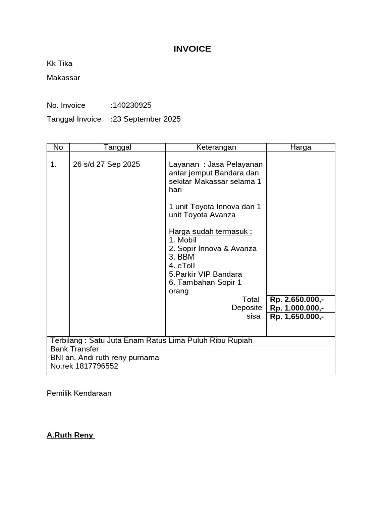 Unduh Invoice Toyota Innova 2025 | PDF