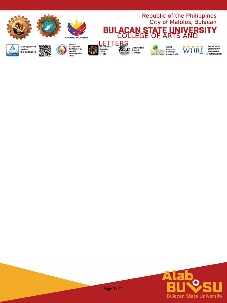BulSU Template (A4) - CAL | PDF