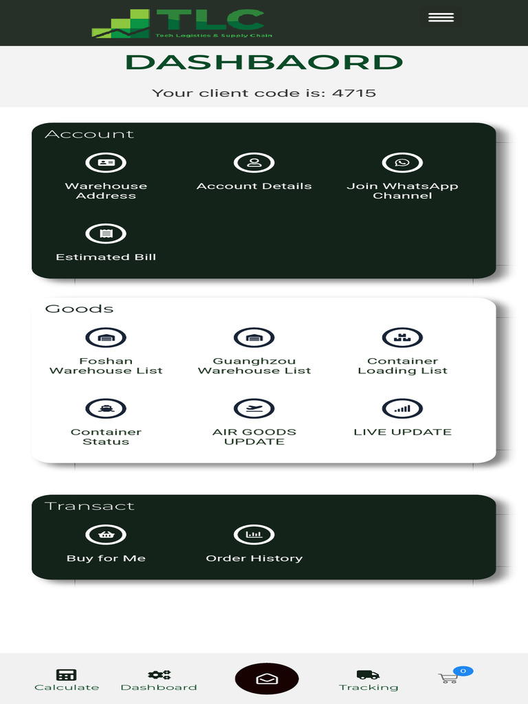 Dashboard - TLC Star Logistics | PDF