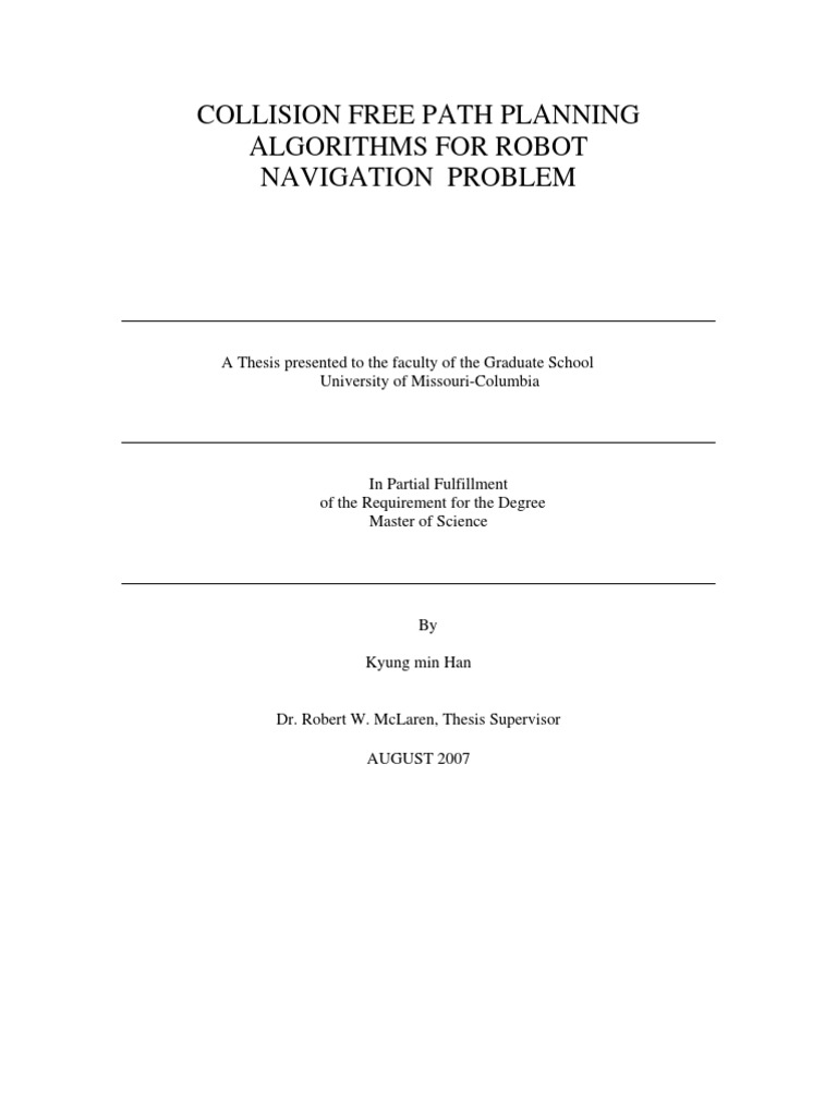 Collision Free Path Planning Algorithms For Robot Navigation Problem | PDF | Genetic Algorithm ...