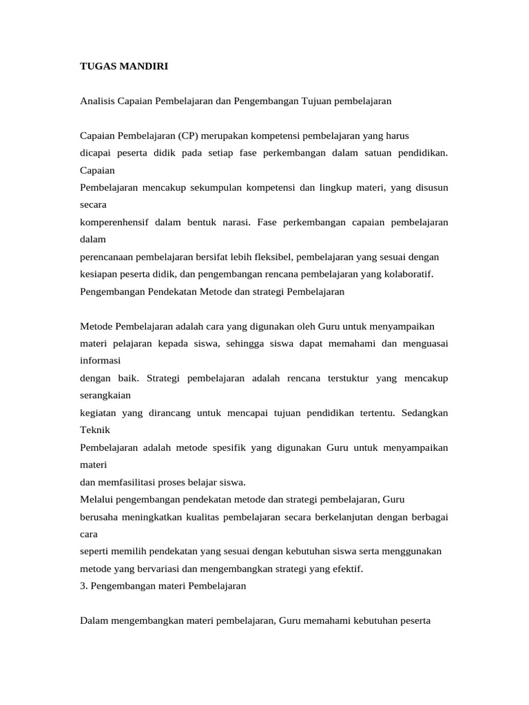 Contoh Tugas Modul 3 PPP | PDF